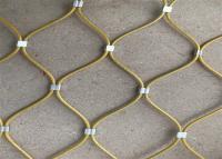 China 60*105mm Flexible Stainless Steel Cable Mesh Ss Rope Mesh Heat Resisting for sale