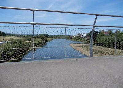 China Weather Proof Balustrade Infill Panels Mesh Diamond X Tend Cable Mesh 1.0mm for sale