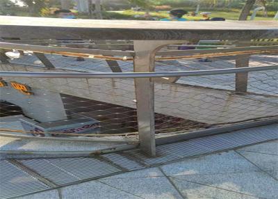 China SUS316L Wire Rope Netting 7x7 Protective Knitted Steel Mesh For Balcony for sale