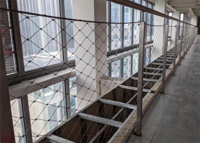 China Woven Balcony Railing Stainless Steel Cable Mesh Netting 200x200mm for sale