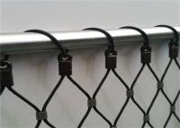 China 30x30mm SUS304 Flexible Black Oxide Wire Rope Mesh Heavy Duty 1.2mm for sale