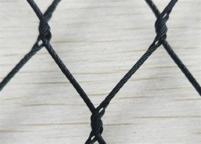 China Flexible 1.5mm Black Oxide Wire Rope Mesh SUS316 Aviary Wire Netting for sale