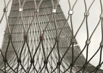 China Ferruled Type 5.0mm Wire Rope Mesh Netting AISI316 25mmX25mm for sale