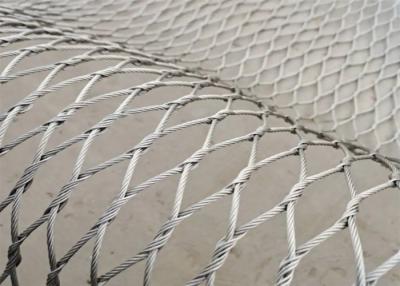 China Knitted Type 2.4mm Black Oxide Wire Rope Mesh for Tiger Monkey Enclosure for sale
