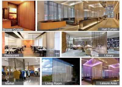 China 1.2mm 5*5mm Decorative Metal Coil Curtain Product for Home Decor for sale