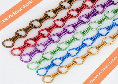 China Decoration 12x24mm Aluminium Chain Fly Screen Corrosion Resistance for sale