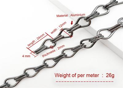 China 1.6mm Aluminium Chain Link Fly Screens For Partition Wall Customizable for sale