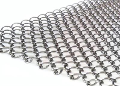 China 6x6mm Metal Coil Drapery Curtain Ornamental Wire Mesh For Fireplace Screens for sale
