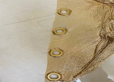 China Soft 4mm Gold Metallic Mesh Fabric 45*150cm Sequin Mesh Fabric  For Garment for sale