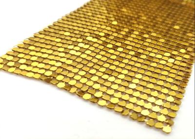 China High Durability Wedding Aluminum Mesh Fabric 10mm Customizable for sale