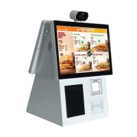 China LUNSUN 15.6-inch Dual Screen POS System with J4125 CPU, 4GB RAM, 128GB SSD for Retail Stores for sale