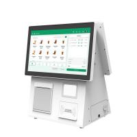China LUNSUN 15.6-inch Dual Screen POS System with J4125 CPU, 4GB RAM, 128GB SSD for Retail Stores for sale