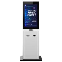 China 21.5 Inch Floor Standing Touch Screen Self-Service Hotel Check-in Kiosk with 4GB RAM and 128GB SSD for sale