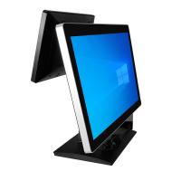 China LUNSUN 15.6 Inch Dual Screen POS System with J4125 CPU, 4GB RAM, and IPX4 Rating for Restaurant Cashless Payment for sale
