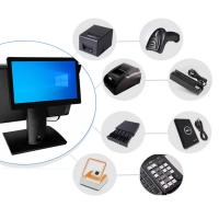China LUNSUN 15.6 Inch Dual Screen POS System with J4125 CPU, 4GB RAM, and IPX4 Rating for Restaurant Cashless Payment for sale