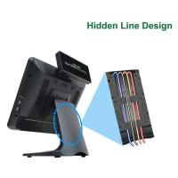 China LUNSUN 15.6-inch Dual Screen POS System with J4125 CPU, 4GB RAM and 128GB SSD for Retail Stores for sale