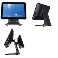China LUNSUN 15.6-inch Dual Screen POS System with J4125 CPU, 4GB RAM and 128GB SSD for Retail Stores for sale