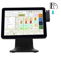 China LUNSUN 15.6-inch All-in-One POS System with Dual Screen, J4125 CPU, and Windows/Android OS Options for sale