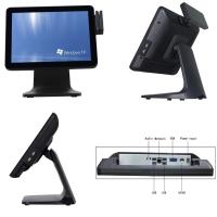 China LUNSUN 15.6-inch All-in-One POS System with Dual Screen, J4125 CPU, and Windows/Android OS Options for sale