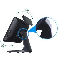 China LUNSUN 15.6-inch All-in-One POS System with Dual Screen, J4125 CPU, and Windows/Android OS Options for sale