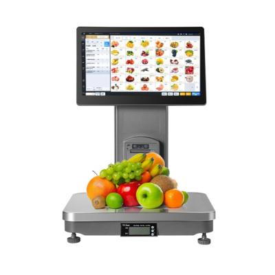 China LX900 POS System with 15.6 Inch Touchscreen and Integrated Weighing Scale for Supermarket Retail for sale