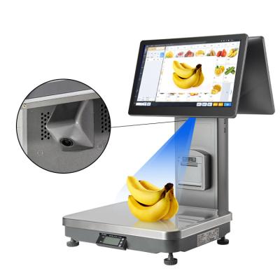 China LX900 POS System Retail Label Scale with 15.6-inch Touchscreen, AI Camera & Thermal Printer for Supermarket Cashier for sale