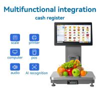 China LX900 POS System Retail Label Scale with 15.6-inch Touchscreen, AI Camera & Thermal Printer for Supermarket Cashier for sale