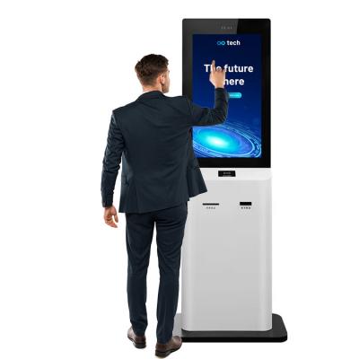 China 21.5 23.6 32 Inch Floor Stand Touch Screen Hotel Self-Service Check-in Payment Terminal Kiosk with 10-Point Touch Control for sale