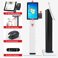 China LX9045 23.6 Inch Curved Touch Screen Self-Service Check-in Payment Kiosk with J4125 CPU and 4GB RAM for Hotels for sale