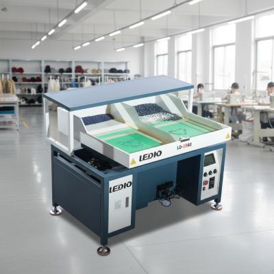 China Double Station Rhinestone Applicator Machine High Speed For Jeans Hotfix / Apparel Design for sale