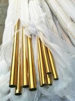 China 25.4mm Golden SS 304 Electropolished Stainless Steel 3 Inch Pipe Round Tube H13 0.3mm for sale