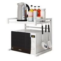 China Retractable Kitchen Microwave Oven Storage Rack Paint Surface 60KG Limit for sale