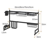 China 40KG Limit Drain Storage Rack 304 Above Stainless Steel Sink Or Bowl Chopsticks And Kitchenware for sale