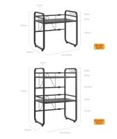 China Retractable Adjustable Microwave Oven Storage Rack Carbon Steel 2-3 Layer for sale