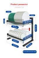 China Paint Stainless Steel Bowl Dish Drain Rack Without Punching Hanging Wall for sale