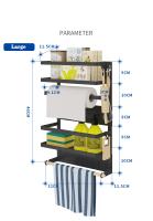 China Side Wall Placement Frame Steel Hanging Rail Magnetic Suction Free From Punching For Refrigerator for sale