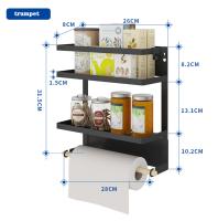 China Side Wall Placement Frame Steel Hanging Rail Magnetic Suction Free From Punching For Refrigerator for sale