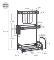 China Baked Paint Stainless Steel Seasoning Storage Rack Stand On The Table for sale