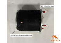 China High-Cycle Tested Bus Air Bellow with Crimped Steel End Plate and Dual Valves for Transit Shuttle Fleet for sale