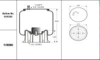 China Yiconton Trailer Air Springs for Hendrickson S-20127 | W01-358-9580 SC2761 Replacement | 12-Month Warranty for sale