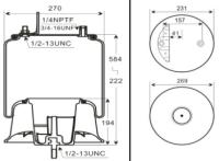 China 16-13810-002 Truck Trailer Air Bags for sale