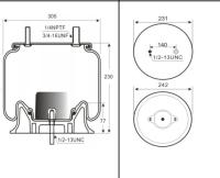 China W01-358-8204 Firestone Air Spring For Truck Saf Holland 90557223 for sale