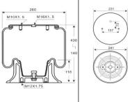 China 50046 W01-M58-6251 Truck Air Spring Contitech Air Spring For Truck SAF 503513061 for sale