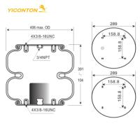 China FD530-35545 Double Convoluted Industrial Air Spring 35mm Diameter with Vibration Dampening for sale