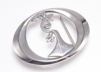 China Newest Design Western Style Cowboy Custom Letter Metal Belt Buckles With Silver Finish for sale