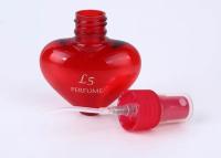 China 40ML Heart Shaped Custom Portable Perfume Spray Capacity Plastic PET Jugs with Screw Cap for sale