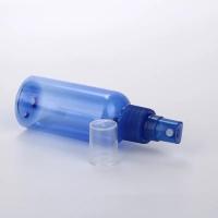 China 60MM Blue PET Spray Bottle Custom High Durable Leakproof Plastic Jar for sale