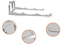 China Custom Design Glasses Notepad Holder Foldable Silver Aluminum Metal Laptop Stand for sale
