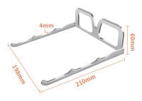China Custom Design Glasses Notepad Holder Foldable Silver Aluminum Metal Laptop Stand for sale