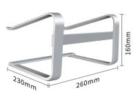 China 260*230*160MM Lightweight Silver Aluminum Desktop Metal Laptop Stand for sale